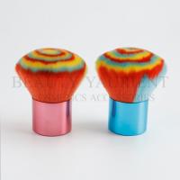 China Multicolored Hair Kabuki Makeup Brush OEM Logo Facial Beauty  Tools for sale