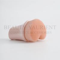 China Love Heart Plastic Handle Small Kabuki Makeup Brush Without Ferrule 43g for sale