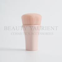China Love Heart Plastic Handle Small Kabuki Makeup Brush Without Ferrule 43g for sale