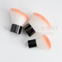 China Silkscreen Logo Synthetic Kabuki Blush Brush Angled Travel Kabuki Brush for sale
