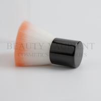 China Silkscreen Logo Synthetic Kabuki Blush Brush Angled Travel Kabuki Brush for sale