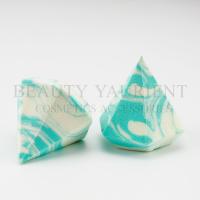 China Diamond Shape Green Face Makeup Puff Sponge Super Soft Latex Free for sale