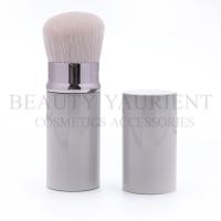 China ISO9001 Portable Travel Small Retractable Makeup Brush With Aluminium Tube for sale