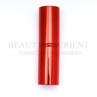 China Red Aluminium Tube Retractable Travel Makeup Brush 11cm For Base Makeup for sale