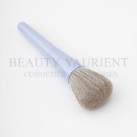 China Sprayed Lavender Ferrule Powder Makeup Brush 15g Customized Logo for sale