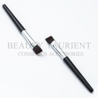 China Privated Logo Compact Makeup Brush Plastic Handle Angled Eyeliner Brush 15g for sale