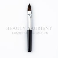 China Soft Bristles Disposable Lip Makeup Brush Travel Lip Brush Black Plastic Handle 1.8g for sale