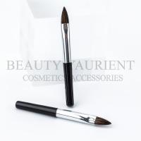 China Soft Bristles Disposable Lip Makeup Brush Travel Lip Brush Black Plastic Handle 1.8g for sale