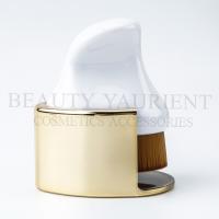 China Patented Iron Foundation Brush , Straight Flat Short PBT Synthetic Foundation Brush for sale