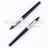 China Silver Ferrule Mini Compact Lip Brush 6cm Round Pointed Lip Makeup Brush for sale