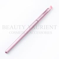 China Single Ended Eyebrow Makeup Brush Angled Flat Shape Hot Stamping Printing for sale