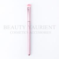 China Sandblasting Pink Ferrule Eyeshadow Smudge Brush Multifunction Eyes Makeup Brush for sale