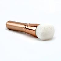 China Gold Wooden Handle Pressed Powder Foundation Brush 45g Lightweight for sale
