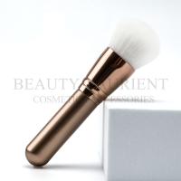 China Gold Wooden Handle Pressed Powder Foundation Brush 45g Lightweight for sale