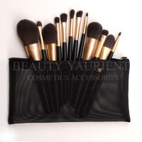 China OEM ODM Multifunction Makeup Brush Set 12pcs With Black Wooden Handle for sale