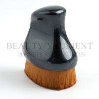 China 2tones Brown PBT Hair Single Foundation Brush Large Kabuki Body Brush for sale