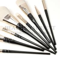 China Cheek  Full Face Makeup Brush Set 8pcs Fish Scale Shaped Aluminum Ferrule for sale