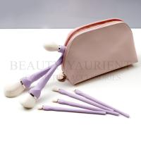 China Purple PBT Synthetic Hair 7Piece Face Makeup Brush Set For Blending Highlighter for sale