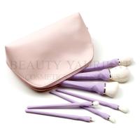 China Purple PBT Synthetic Hair 7Piece Face Makeup Brush Set For Blending Highlighter for sale