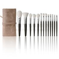China 13pcs Private Label Makeup Brushes Set With Chromeplate Brass Into Cosmetic Bag for sale