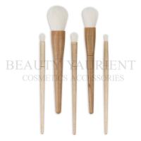 China Wooden Ferrule Handle High End Makeup Brush Set Long Lasting 190g for sale