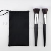 China Face Makeup Tools Cruelty Free Wooden Handle Synthetic Hair High Quality Custom Makeup Stippling Brushes for sale