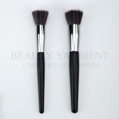 China Face Makeup Tools Cruelty Free Wooden Handle Synthetic Hair High Quality Custom Makeup Stippling Brushes for sale