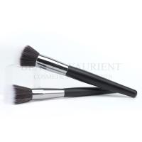 China Face Makeup Tools Cruelty Free Wooden Handle Synthetic Hair High Quality Custom Makeup Stippling Brushes for sale