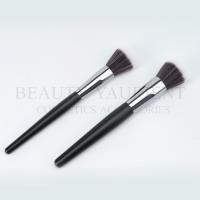 China Face Makeup Tools Cruelty Free Wooden Handle Synthetic Hair High Quality Custom Makeup Stippling Brushes for sale