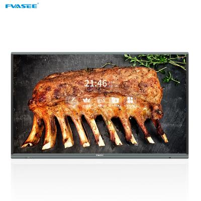 China Commercial Office FVASEE Business Live Video Smart Solution Interactive Digital Online Panel 75 Inch Screen for sale