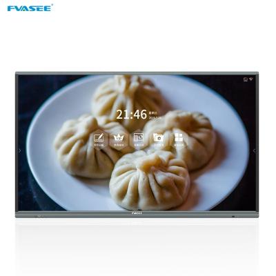 China Commercial Office FVASEE Business Live Video Smart Solution Interactive Digital Online Panel 75 Inch Screen for sale