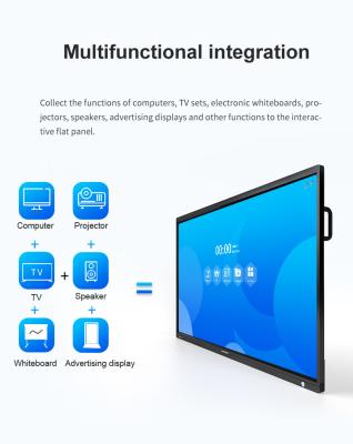 China School Board Meeting 65 Inch Interactive Touch Screen with Built-in Camera QR Screen Share Wireless Software for sale