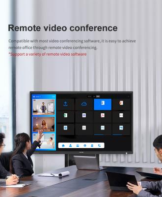 China School Board Meeting 65 Inch Interactive Touch Screen with Built-in Camera QR Screen Share Wireless Software for sale