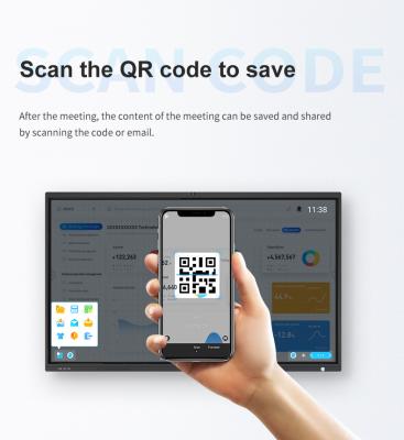 China School Board Meeting 65 Inch Interactive Touch Screen with Built-in Camera QR Screen Share Wireless Software for sale