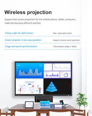 China School Board Meeting 65 Inch Interactive Touch Screen with Built-in Camera QR Screen Share Wireless Software for sale