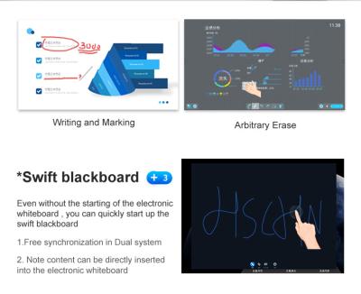 China School Board Meeting 65 Inch Interactive Touch Screen with Built-in Camera QR Screen Share Wireless Software for sale