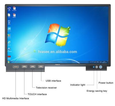 China 65 Inch Interactive Whiteboard 4K UHD Touch Screen Display All In One PC with 10 Point IR Touch for sale