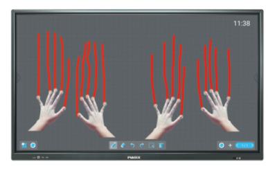 China Education Desk Interactive Teaching Whiteboard 60 Inch Infrared Smart Touch Screen for sale