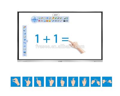 China 65 Inch All In One Interactive Whiteboard Teaching 4K 20 Point Finger Touch for sale
