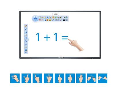 China Large Dual System Digital Smart Board For Teaching 4K Portable Touch Screen With Built In Speaker for sale