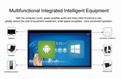 China School  Classroom Smart Interactive Board For Teaching 75 Inch Infrared Touch Screen LCD for sale