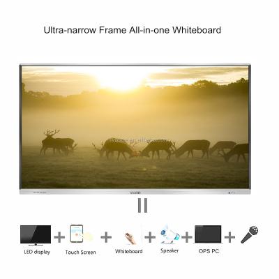 China HD Android PC Digital Wireless Network Smart Interactive Whiteboard Full Floor Stand 86