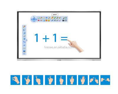 China HD Android PC Digital Wireless Network Smart Interactive Whiteboard Full Floor Stand 86