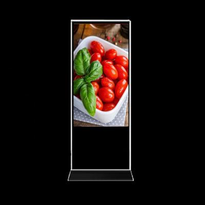 China 55 Inch Interactive Floor Standing Display Advertising Machine 1920x1080 IR Touch for sale