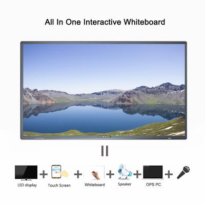 China One Key Energy Saving All In One Whiteboard Smart TV Interactive Touch Screen for sale