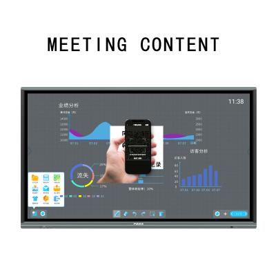 China 75 Inch 4K Interactive Whiteboard with IR Touch and Built in i3 i5 i7 CPU Smart Speakers for sale