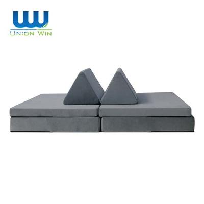 China 6pcs foam made kids play couch with washable cover for indoor use for sale