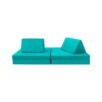 China OPEN-ENDED PLAY 6 PIECE VELVET FABRIC MODULAR SOFA WITH PROTECTIVE LINER for sale
