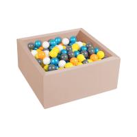 China Playroom Customized Open Ended Square Foam Ball Pits 90x30x5cm for sale