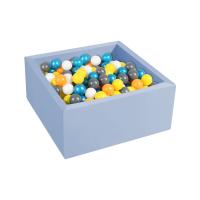 China Skin Friendly Velvet Fabric Foam Ball Pit Square OEM ODM OBM for sale